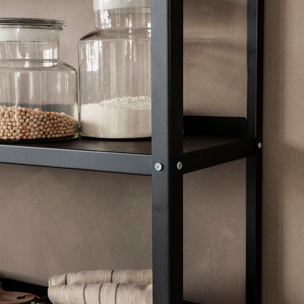 Tall Black Steel Rack | Design Vintage | Black Shelving Unit
