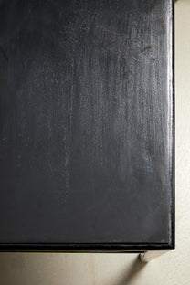 Black Mango Wood Desk | Design Vintage | Large Work Table