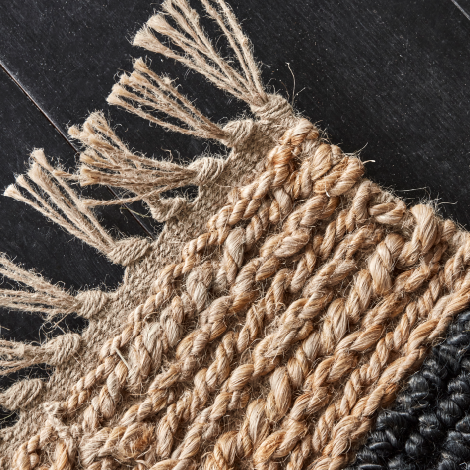 Black Striped Rug | Design Vintage | Jute Rug | Scandi Rug