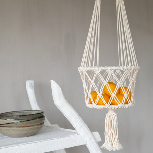 Macrame Plant Holder | Design Vintage | Handwoven Hanging Plant Holder