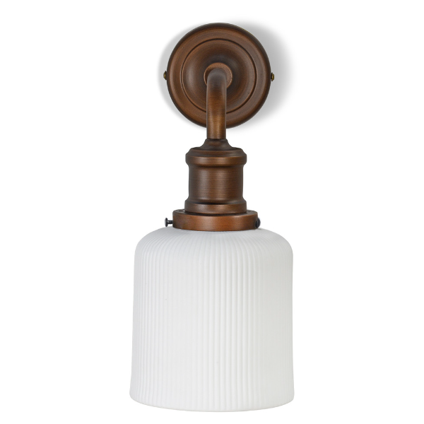 Fluted Ceramic Wall Light | Design Vintage | Antique Bronze Wall Light