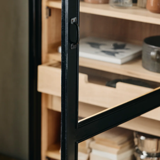 Vala Tall Cabinet | Design Vintage | Black Display Cabinet | Wooden