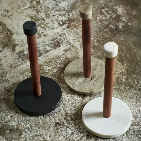 Marble Kitchen Roll Stand | Design Vintage | Wood Kitchen Roll Holder
