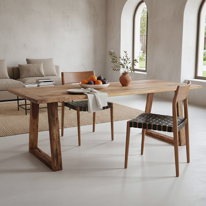 Reclaimed Teak Dining Table | Design Vintage | Wooden Dining Table