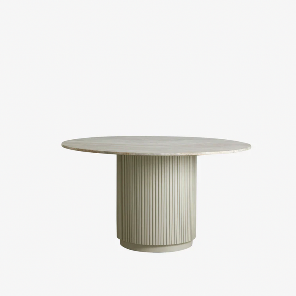 Ecru Marble Dining Table | Design Vintage | Round Dining Table