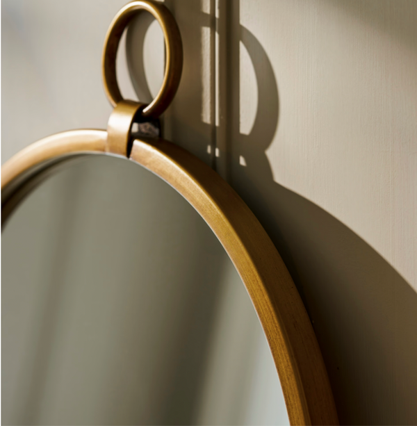 Bronze Loop Mirror | Design Vintage | Wall Mirror | Antique Brass