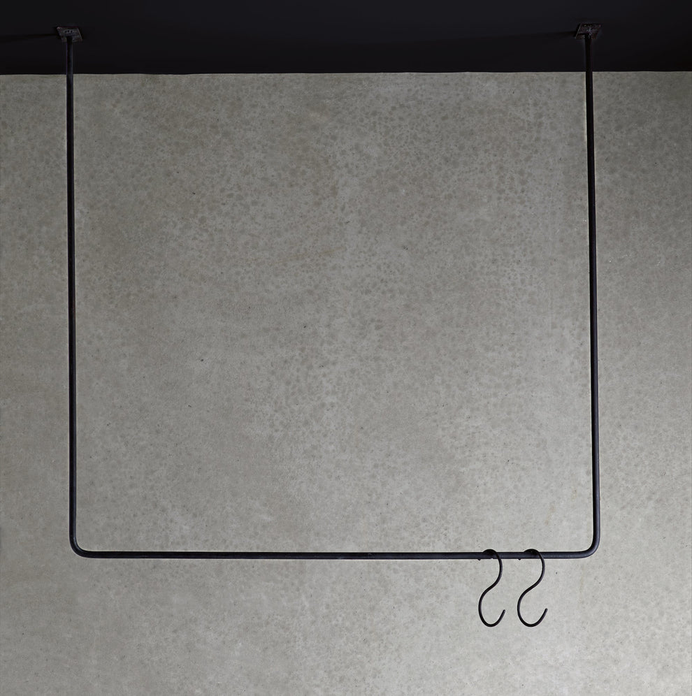Black Iron Hanging Rail | Clothes Rail | Design Vintage