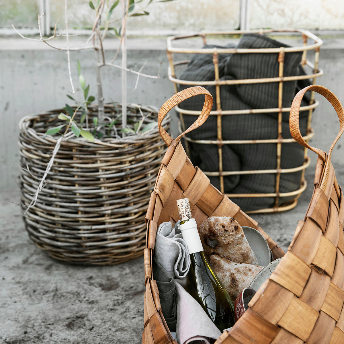 Conical Baskets | Design Vintage | Storage Baskets with Handles